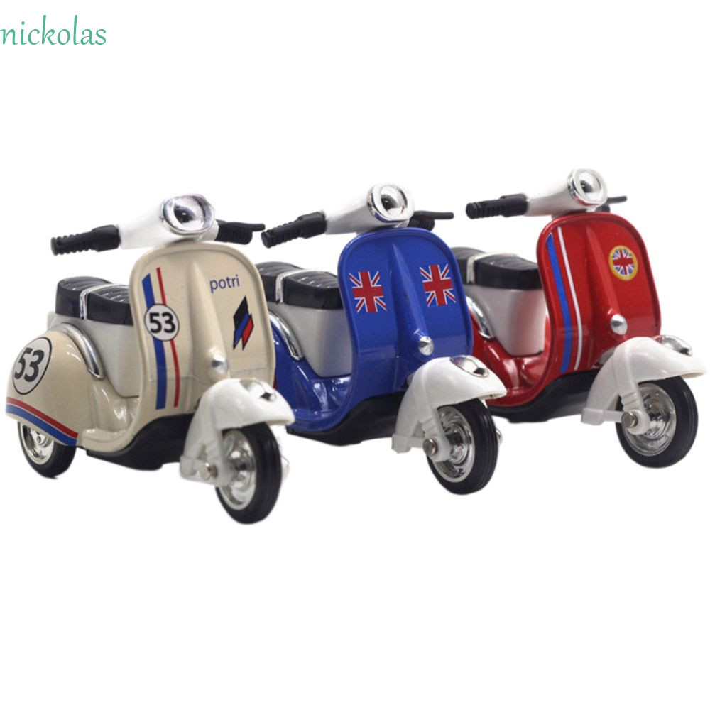 Nickolas Mini Motorcycle รุ่นดึงกลับ ของเล่นรถพกพา Inertia Diecast ...