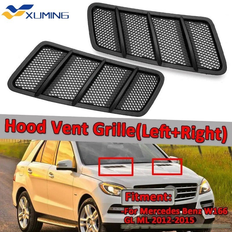 Xm-2x ด้านข้าง Hood Air Vent Grille สําหรับ Mercedes-Benz W166 ML GL ...