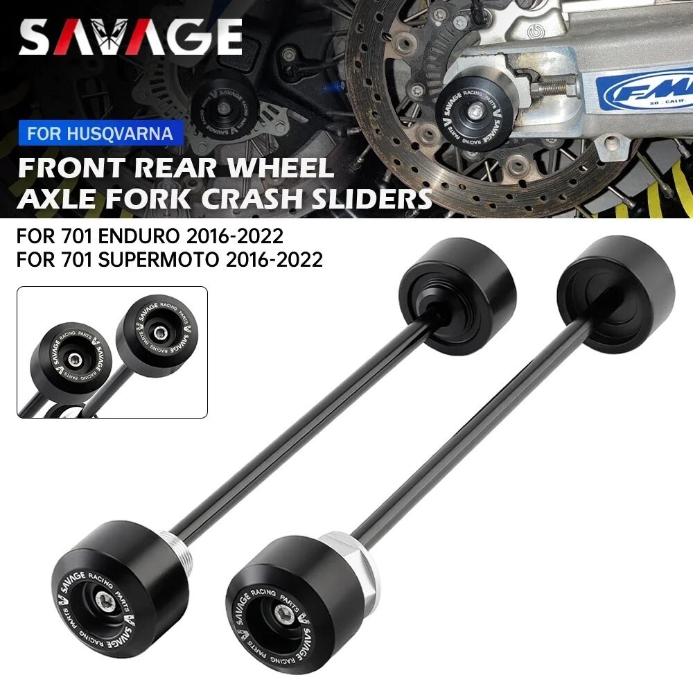 SAV For Husqvarna 701 Supermoto 701 Enduro Front Rear Axle Fork Sliders ...
