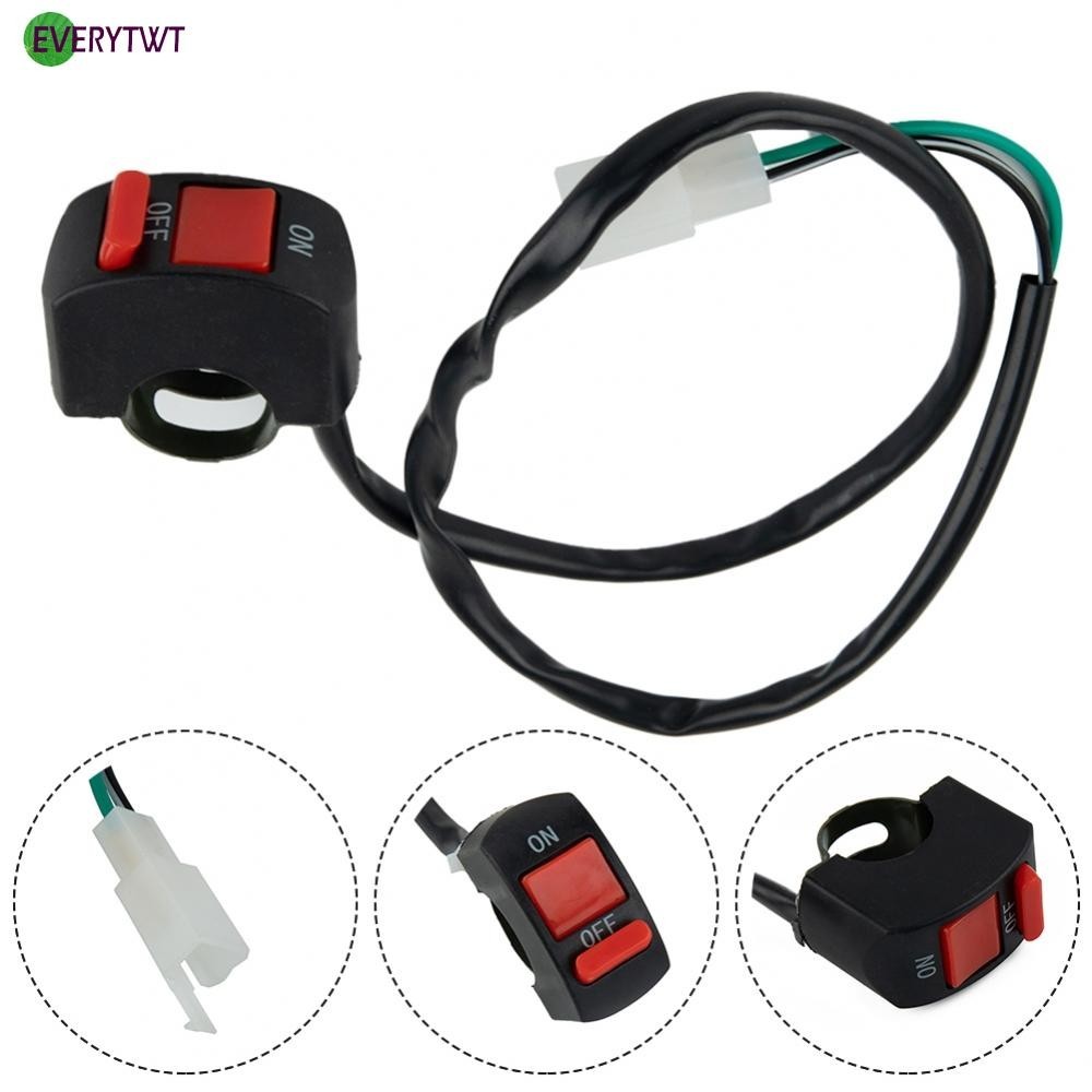 【EVER】ATV Switch Accessories Black DC12V/10A Handlebar Kill Stop High ...