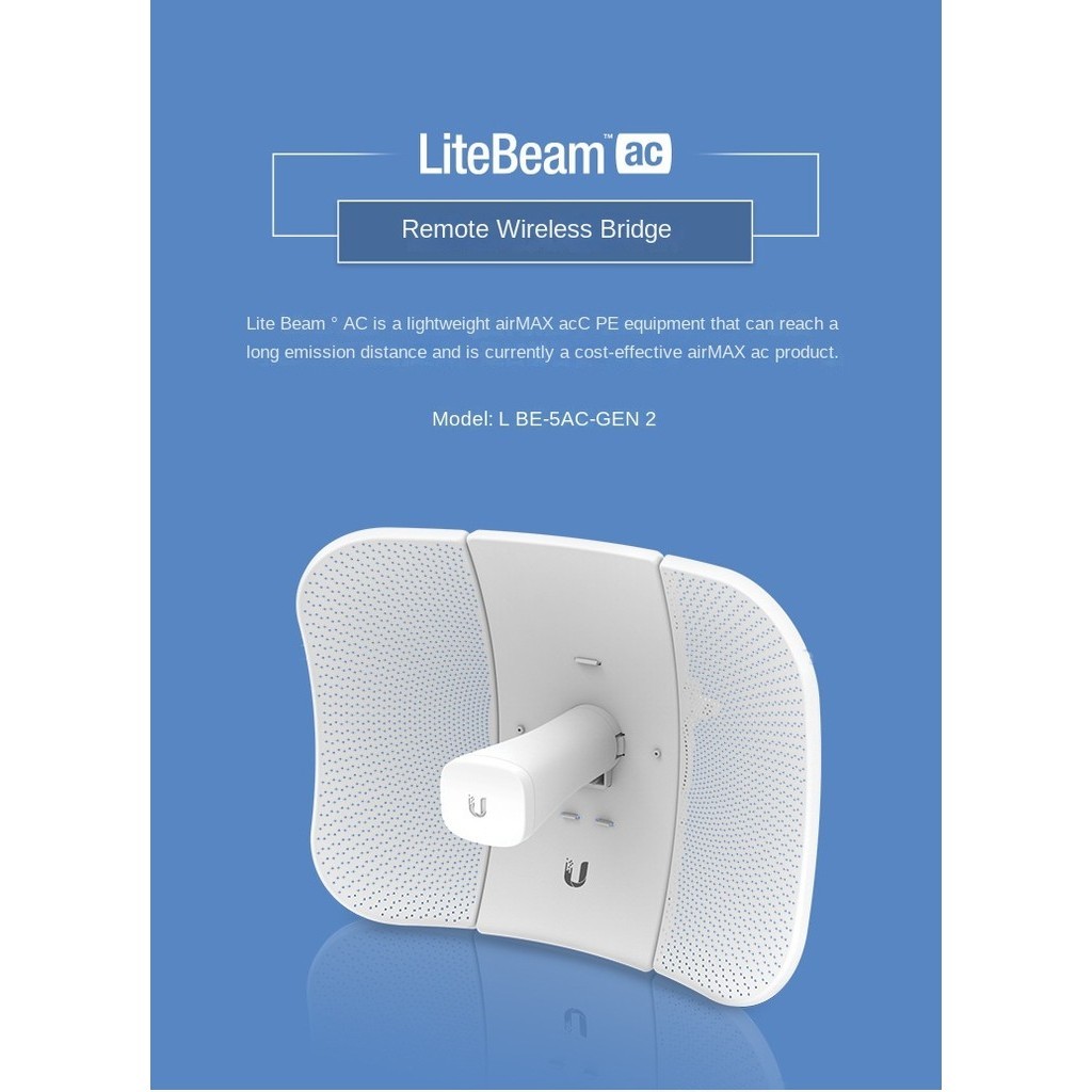 [สต๊อกพร้อมจัดส่งที่รวดเร็ว] Ubnt Outdoor 5G สะพานไร้สายระยะไกล LBE-5AC ...