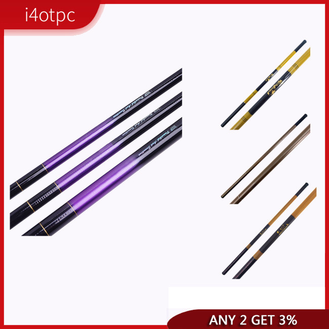 I4otpc คันเบ็ดตกปลา คันเบ็ดแก้วไฟเบอร์ ขั้วแข็ง เบาพิเศษ 2.4 ม. / 3.36 ม. / 3.95 ม. / 4.9 ม. / 5 ...