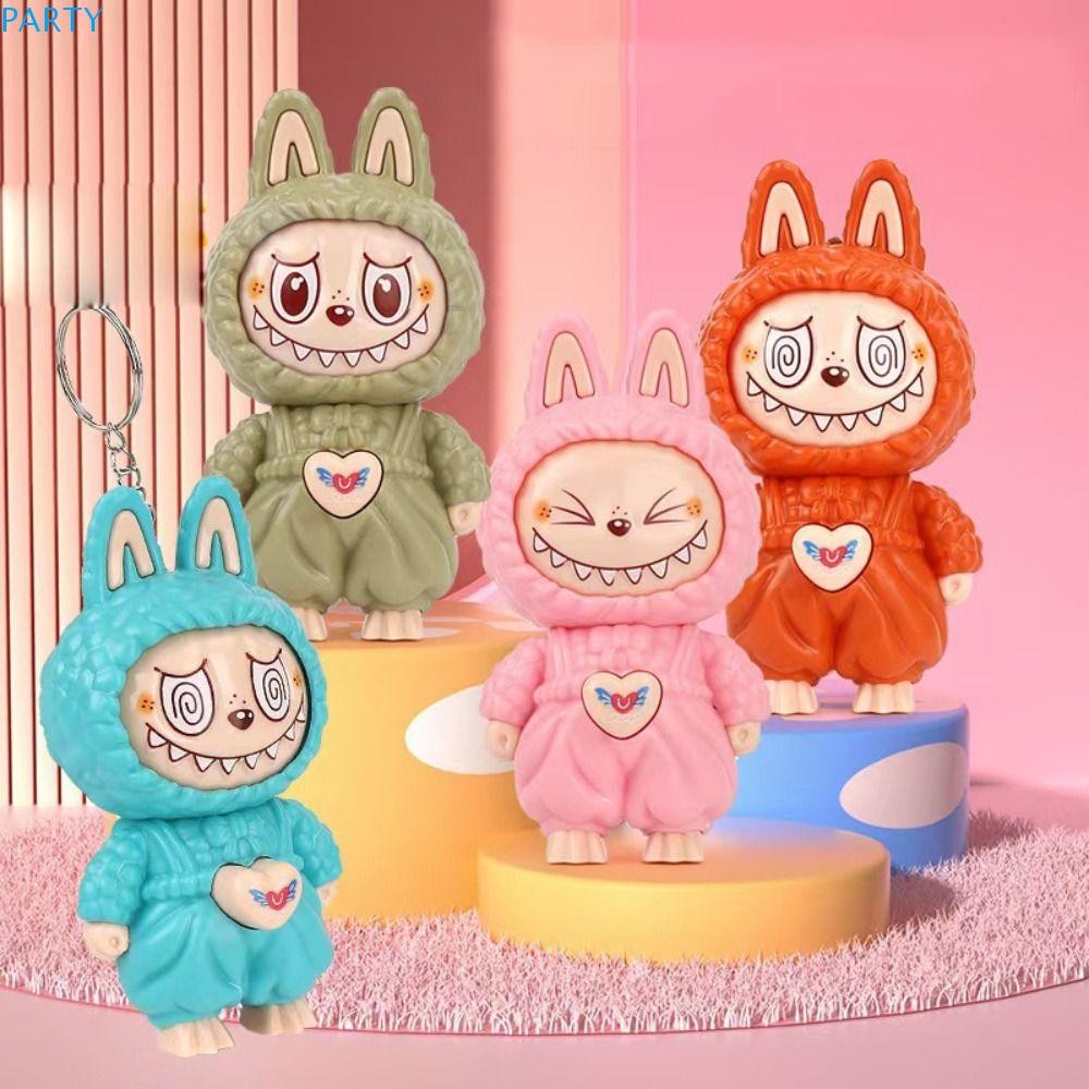 Party Labubu ตุ๊กตาเปลี่ยนหน้า,พร้อมพวงกุญแจ 3 Facial Labubu Face ...