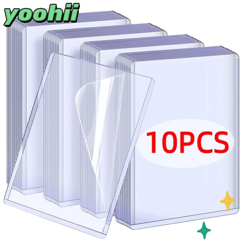 Yoohii 10 ชิ้นผู้ถือบัตรไอดอล,โปร่งใสพร้อมฟิล์มป้องกัน Photocard Holder,จอแสดงผล PVC 35PT Kpop ...