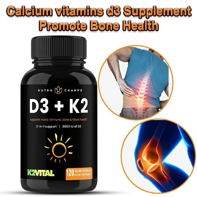 วิตามิน D3 K2 เม็ดความแข็งแรงสูง - วิตามิน D&K Complex - สนับสนุนสุขภาพฟัน กล้ามเนื้อ และร่างกาย ...