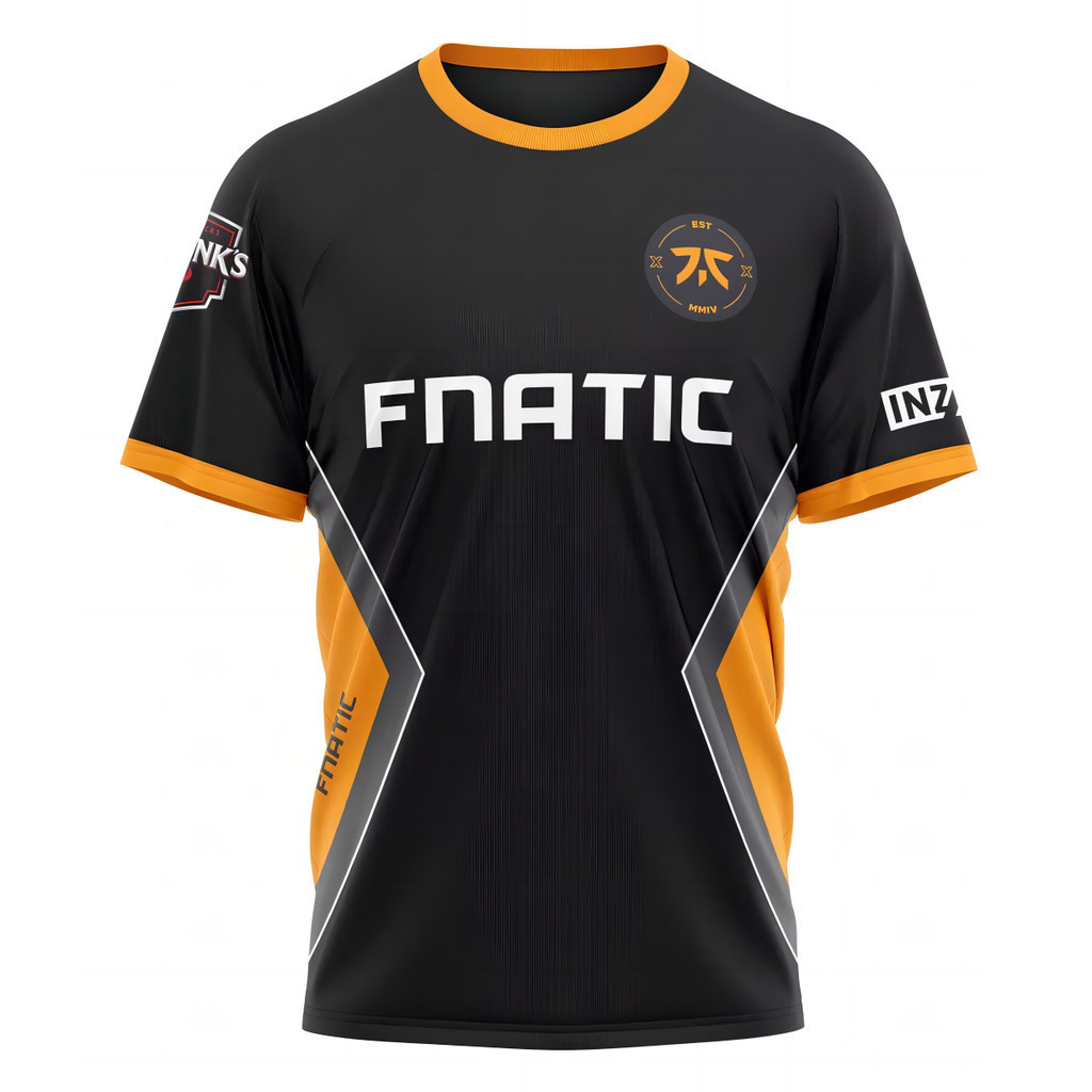ใหม่ เสื้อยืดคอกลม แขนสั้น พิมพ์ลาย Fnatic Jersey 3D สําหรับผู้ชาย 2024 ...