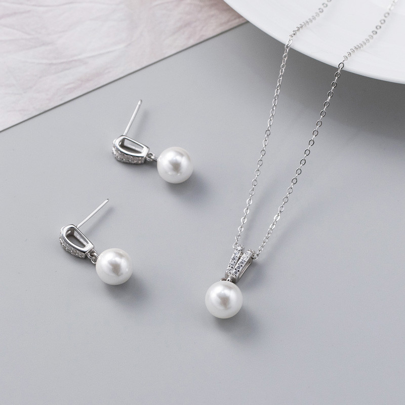 Ophelia สร้อยคอและต่างหูเงินแท้ S925 | Shopee Thailand