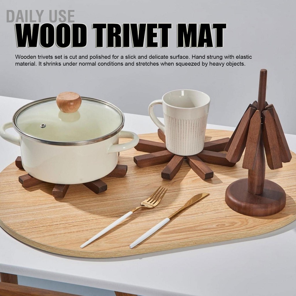 Daily Use ไม้ Trivets ชุดทนความร้อนป้องกัน Scald นวัตกรรมความมั่งคั่ง ...