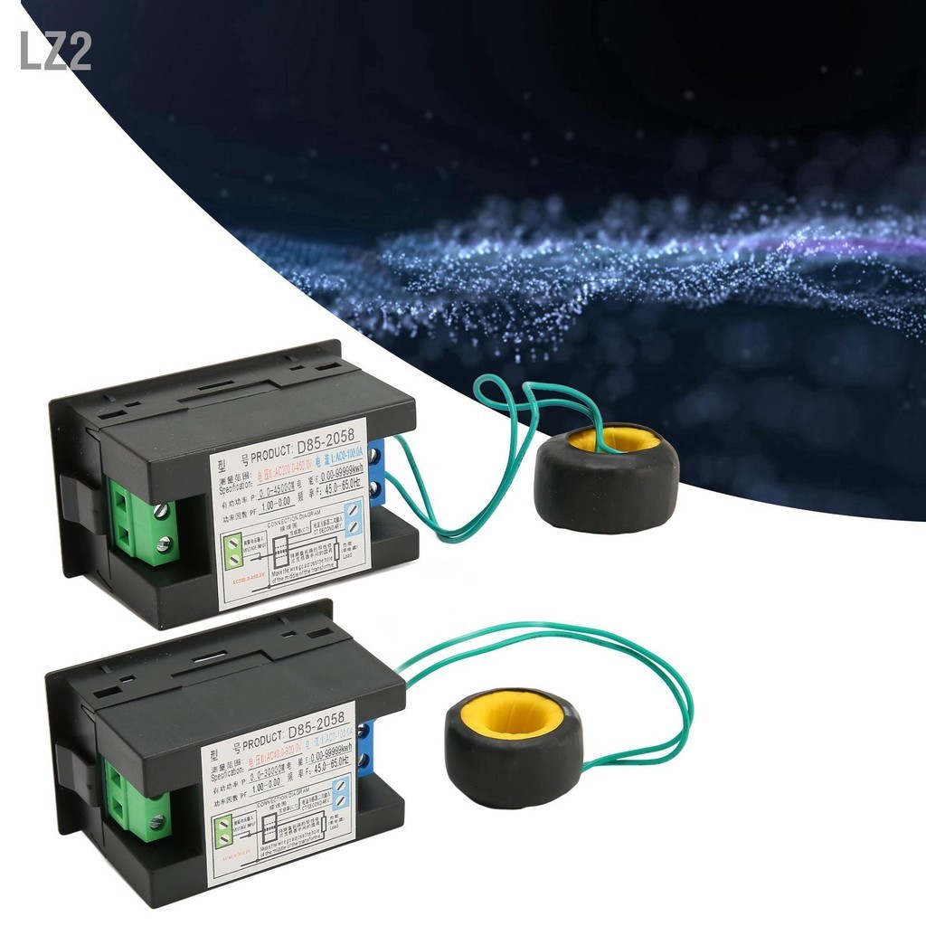 LZ2 AC Meter เฟสเดียว LCD ดิจิตอล Panel แรงดันไฟฟ้าความถี่ปัจจุบัน Amp ...