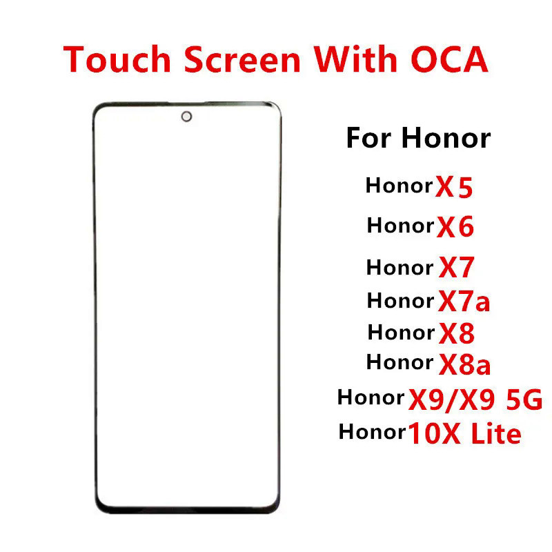 อะไหล่หน้าจอสัมผัส LCD และ OCA แบบเปลี่ยน สําหรับ Huawei Honor X5 X6 X7 ...