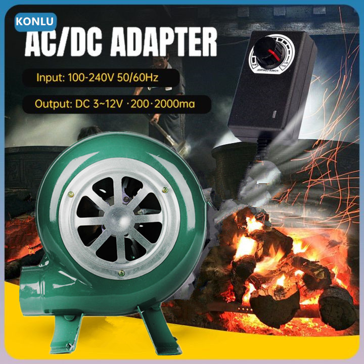 666 Tool12000RPM DC 12v เครื่องเป่าลมแบบหอยโข่ง 80W พัดลมหอยโข่ง ปรับได้ ทำอาหารกลางแจ้ง ...