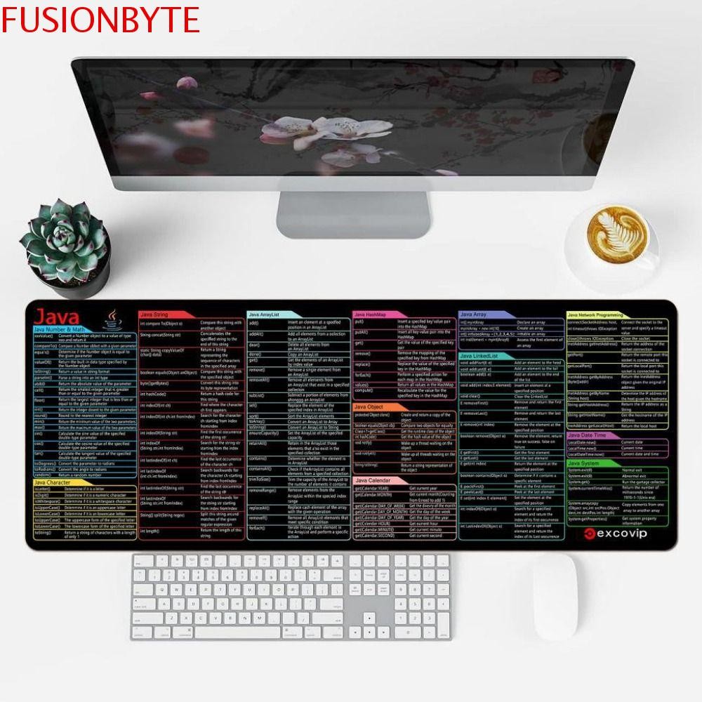 แผ่นรองเมาส์ลัด FUSIONBYTE, Java/Python/SQL EXCO เสื่อแป้นพิมพ์สํานักงาน, เพลง/โรงงานหุ้นยารูป ...