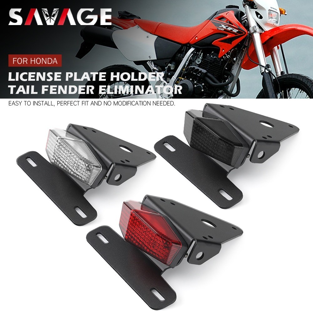 SAV License Plate Holder LED Tail Light For HONDA XR 250R/400R XR250R ...