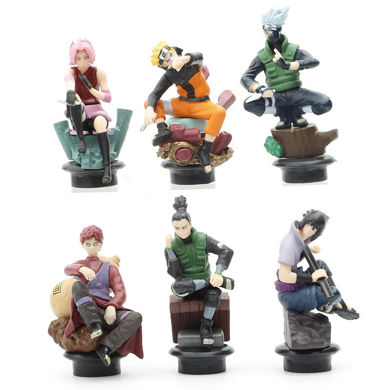 โมเดลฟิกเกอร์ Naruto Chess Stump Scene Version Chess Piece Kakashi ของ ...