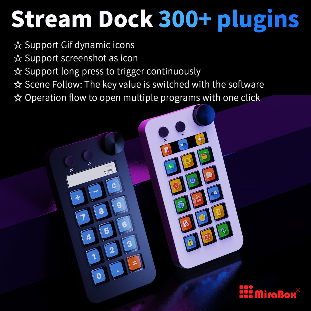 Mirabox N1 StreamDeck Mini Visual Keyboard 15Key ปุ่ม LCD เนื้อหาสด ...