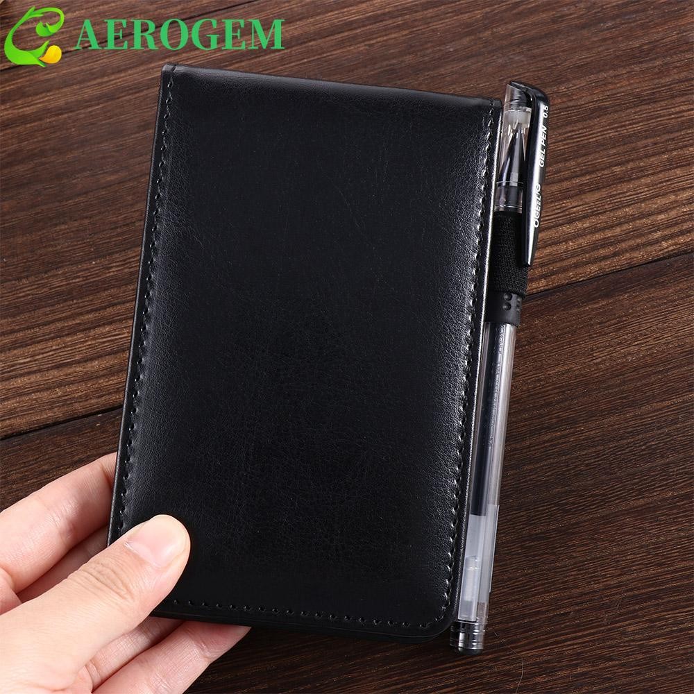 Aerogem Mini Notepad เครื่องเขียนสํานักงานปกหนัง Retro ไดอารี่ขนาดเล็ก ...