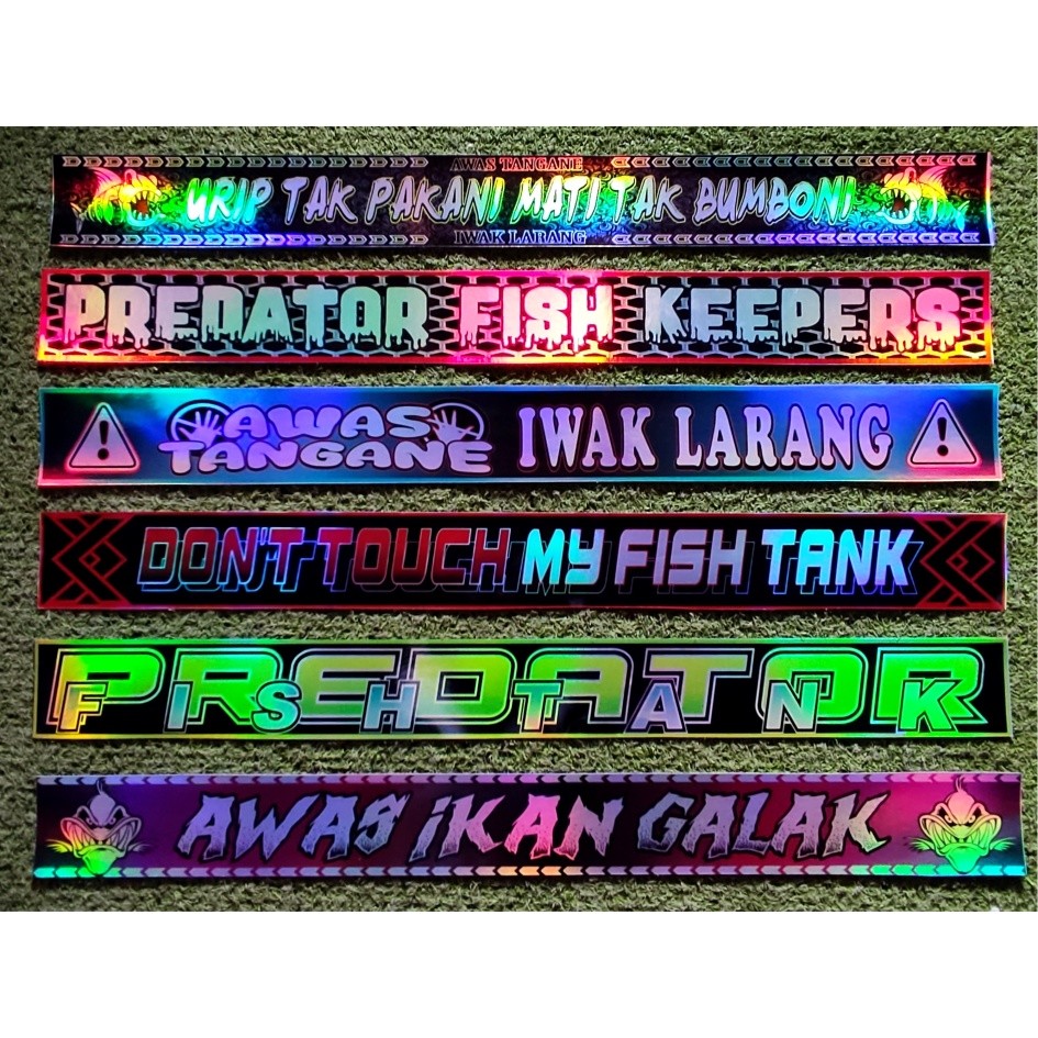 HOLOGRAM GALAK FISH AQUARIUM STICKER / CHANNA FISH | Shopee Thailand
