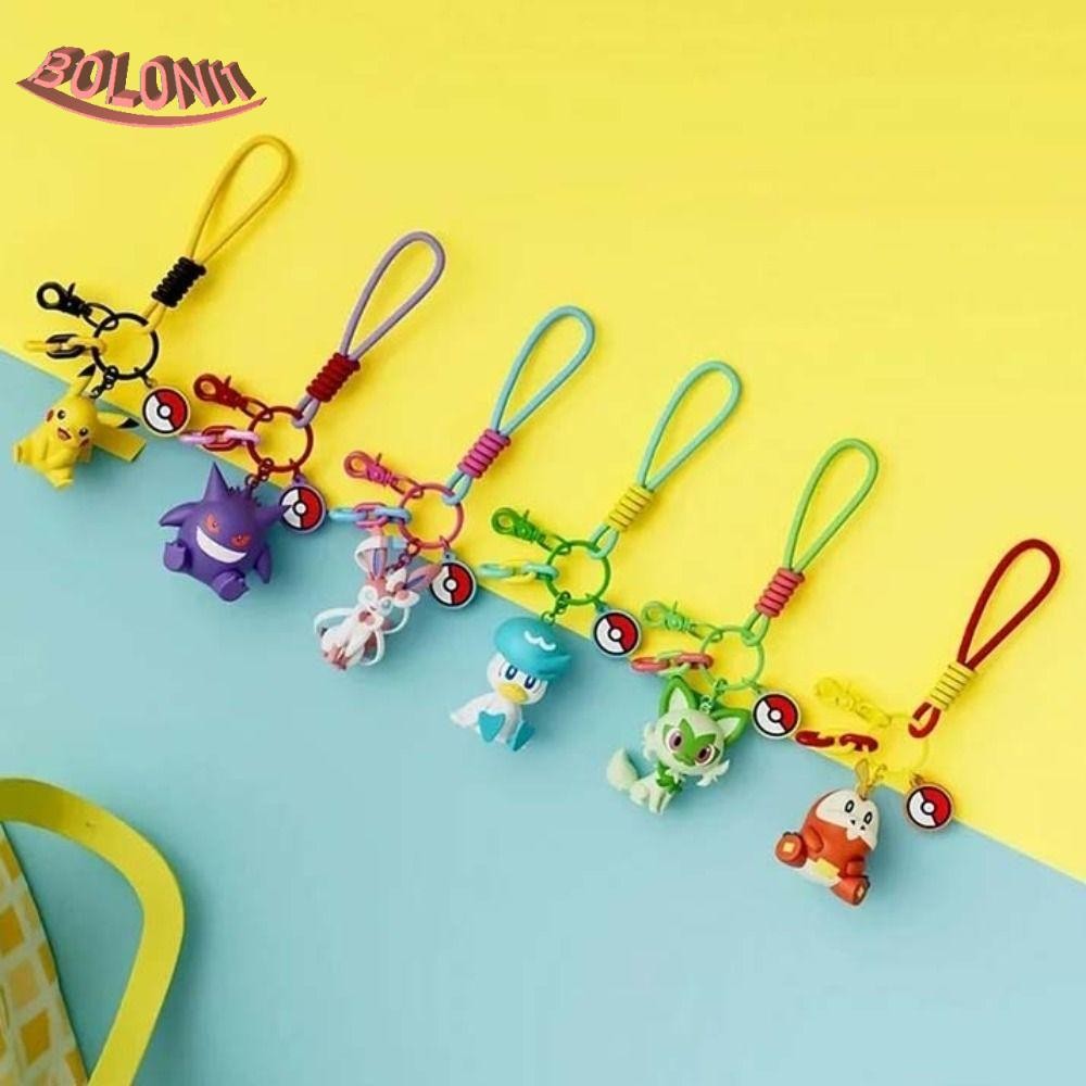 Bo Pikachu ตัวเลขพวงกุญแจ, Sprigatito Fuecoco Gengar จี้, การ์ตูนอะนิเ ...