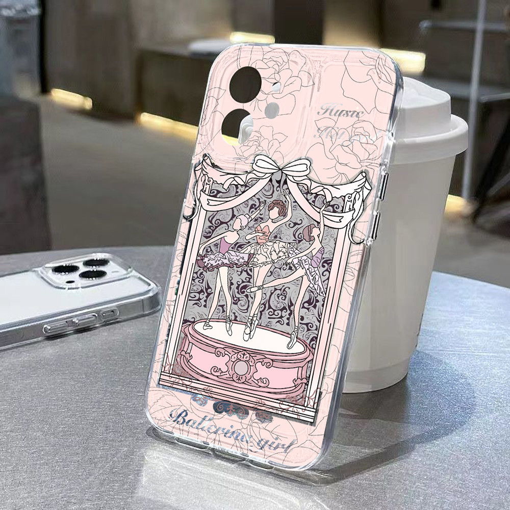 Dancing Girl เคสใส for iPhone 11 12 13 14 15 Pro Max XS Max X XR 7 8 SE ...