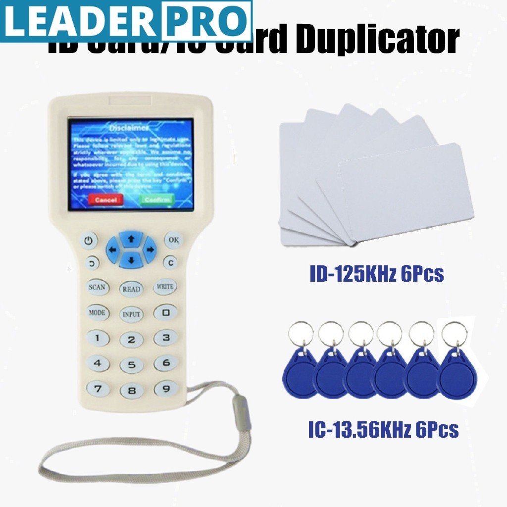 เครื่องอ่านการ์ด IC พร้อม 6 Keyfbob และ 6 การ์ด 10 ความถี่ RFID NFC Smart ID | Shopee Thailand