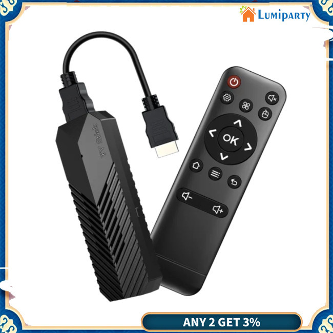 Lumiparty T3MINI ทีวีสติ๊ก 4K HD 2.4G WiFi Mini Set-Top Box H.265 Video ...
