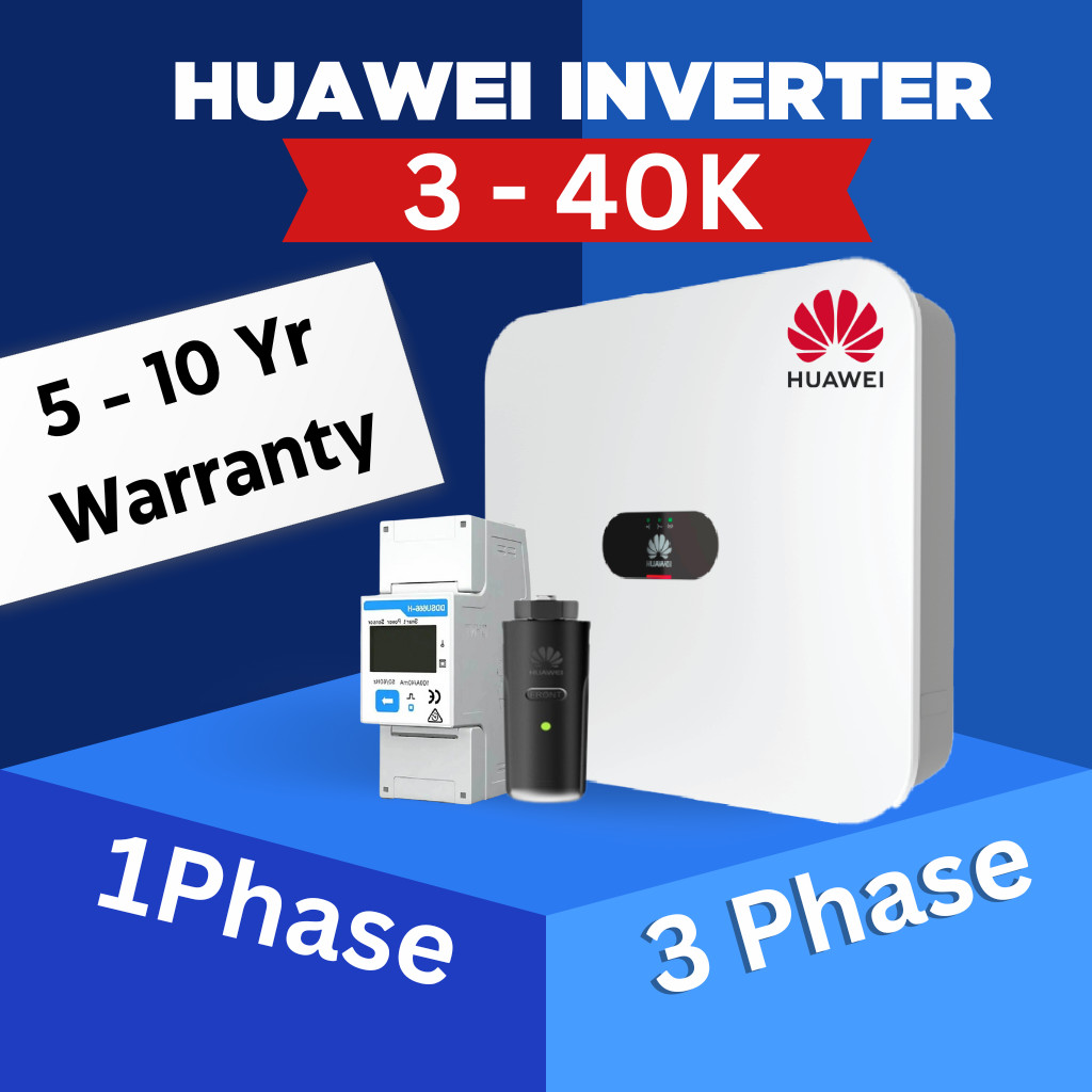 อินเวอร์เตอร์ HUAWEI Inverter + Smart Meter CT 3kw 5kw 10kw 15kw 20kw 30kw 40kw SUN2000-KTL-L1 ...