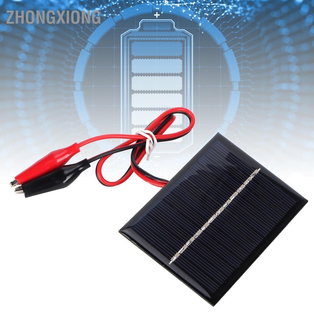 ZhongXiong 0.6W 6V แผงโซลาร์เซลล์โมดูลแบบพกพา DIY Polysilicon Solar ...