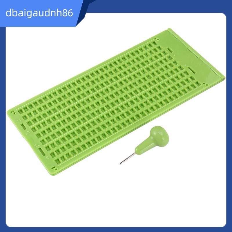 READY Stock3x 9 Lines 30 Cells Braille การเขียนและสไตลัสพลาสติก Braille Kit สําหรับตาบอด ...