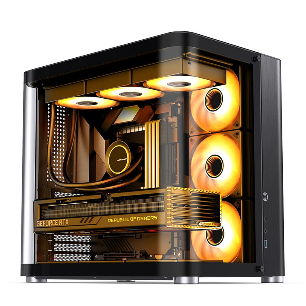 Jonsbo TK-2 2.0 Black Mid-Tower ATX Support Case มีพัดลม ARGB 6 ตัว รับ ...