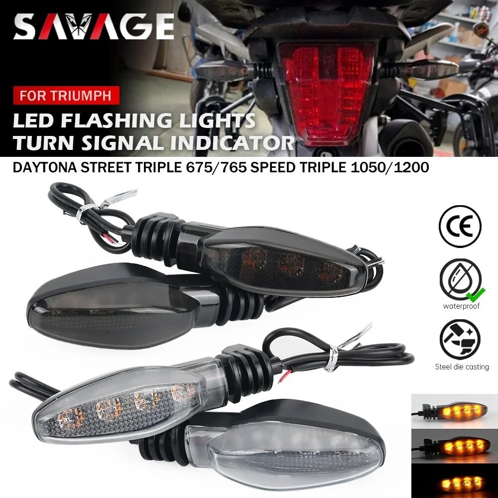 SAV LED Turn Signal Light For Trident 660 Daytona Street Triple 675 765 ...