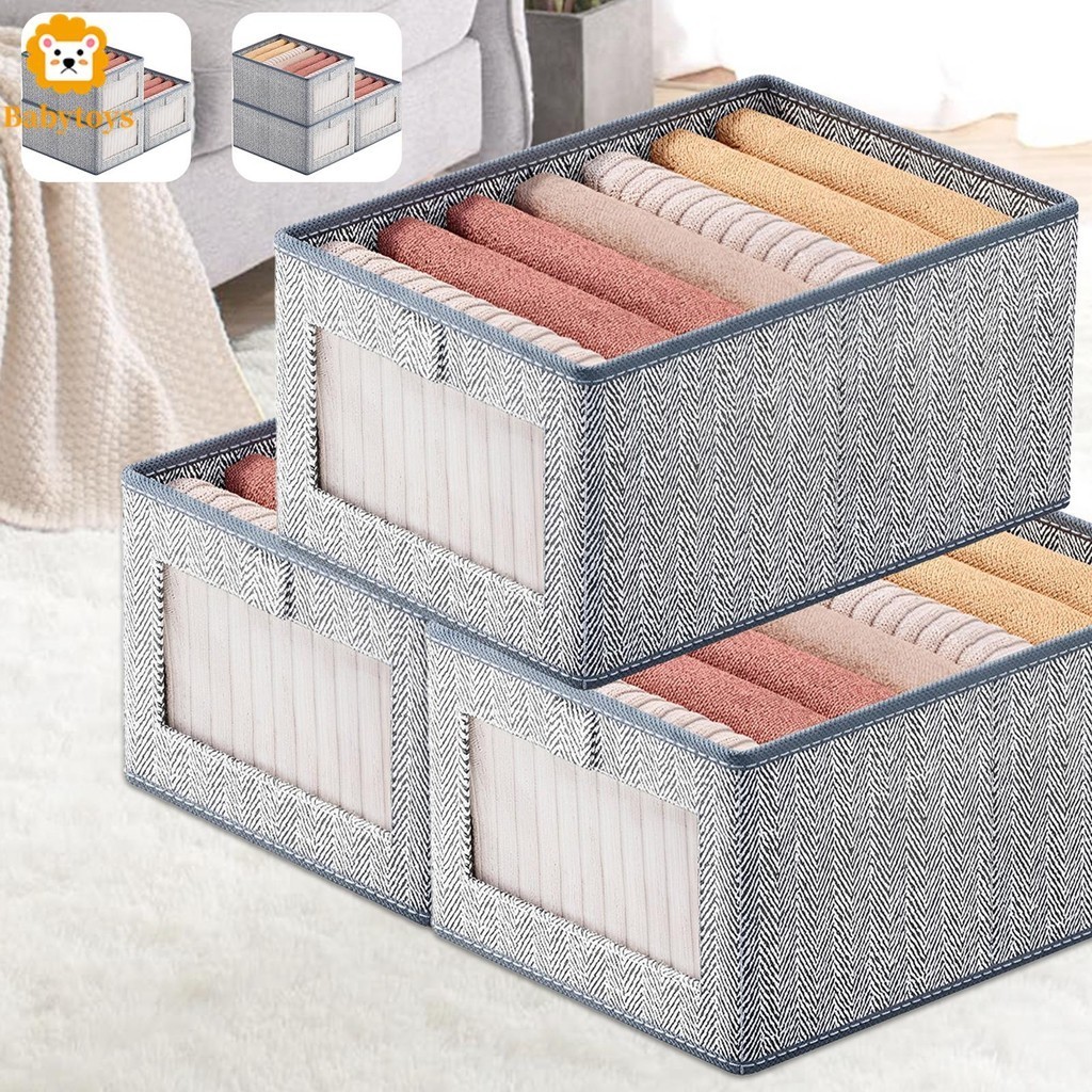 Shopskc3417 กระเป๋าผ้าไม่ทอ วางซ้อนกันได้ พร้อมหูหิ้ว 3 แพ็ค | Shopee ...