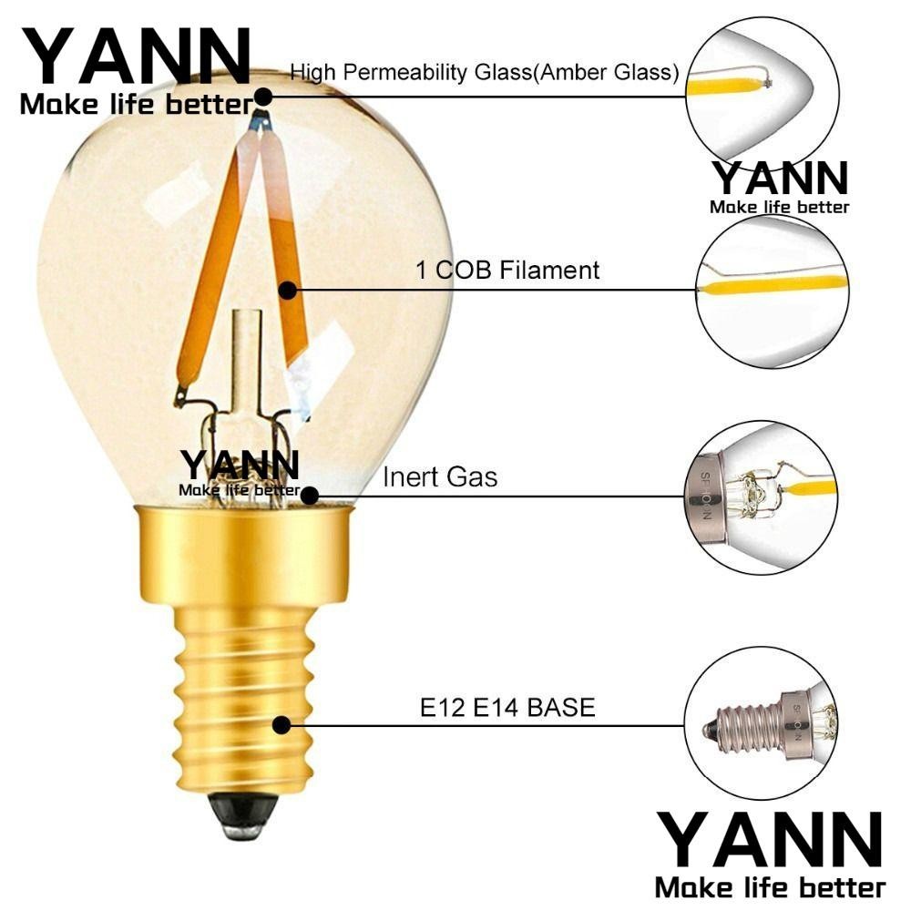 Yann1 หลอดไฟ LED คริสตัล สีขาวอบอุ่น 2023 E12 E14 E26 E27 1W สีเหลือง สีขาว | Shopee Thailand