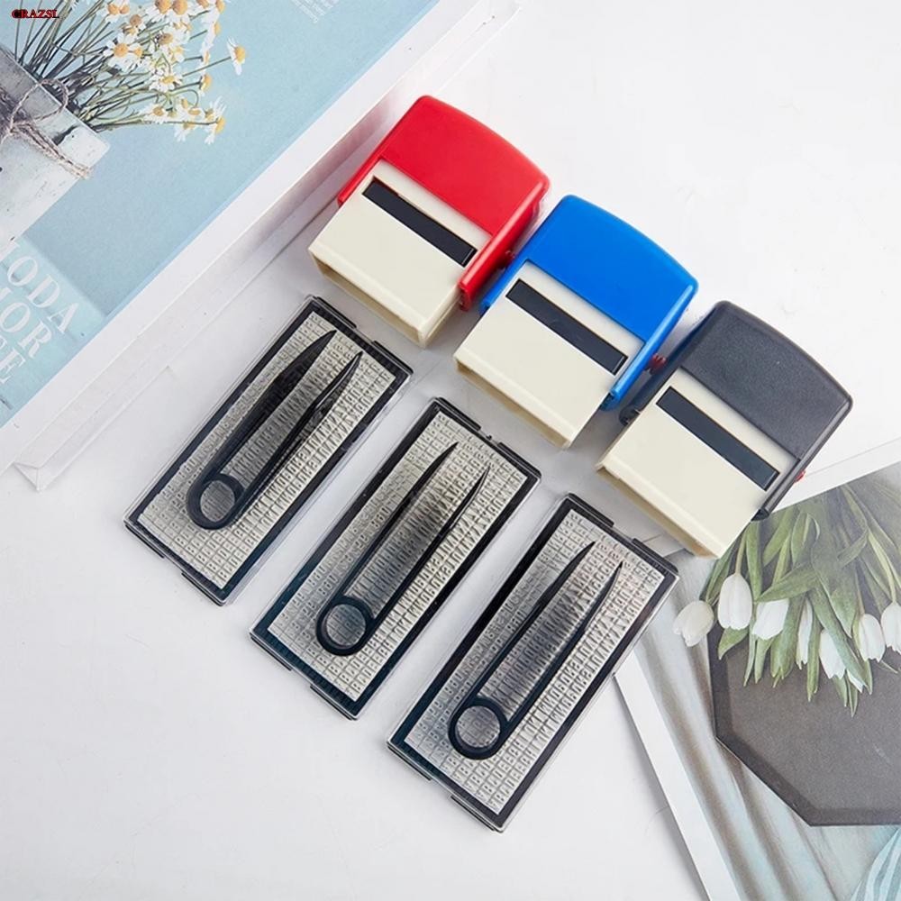 Rubber Stamp Kit with Multiple Lines of Text Numeric Alphabet Printing ...