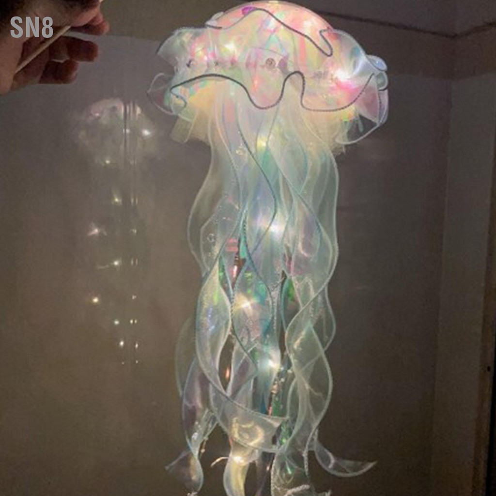 SN8 แมงกะพรุนโคมไฟโคมไฟแบบพกพาแมงกะพรุนส่องสว่างรูปร่างแขวน Creative ...