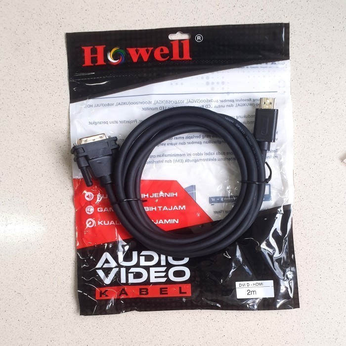 สายเคเบิ้ล Dvi D 24+1 Hdmi cable HOWELL ชุบทอง 2 เมตร | Shopee Thailand