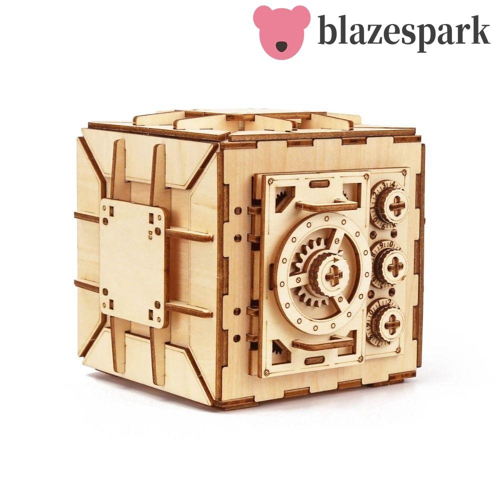 Blazespark 3D ไม้รุ่น Locker Kit, DIY เหรียญธนาคารสมอง Teaser DIY เหรียญ Bank ปริศนากล, IQ Logic ...