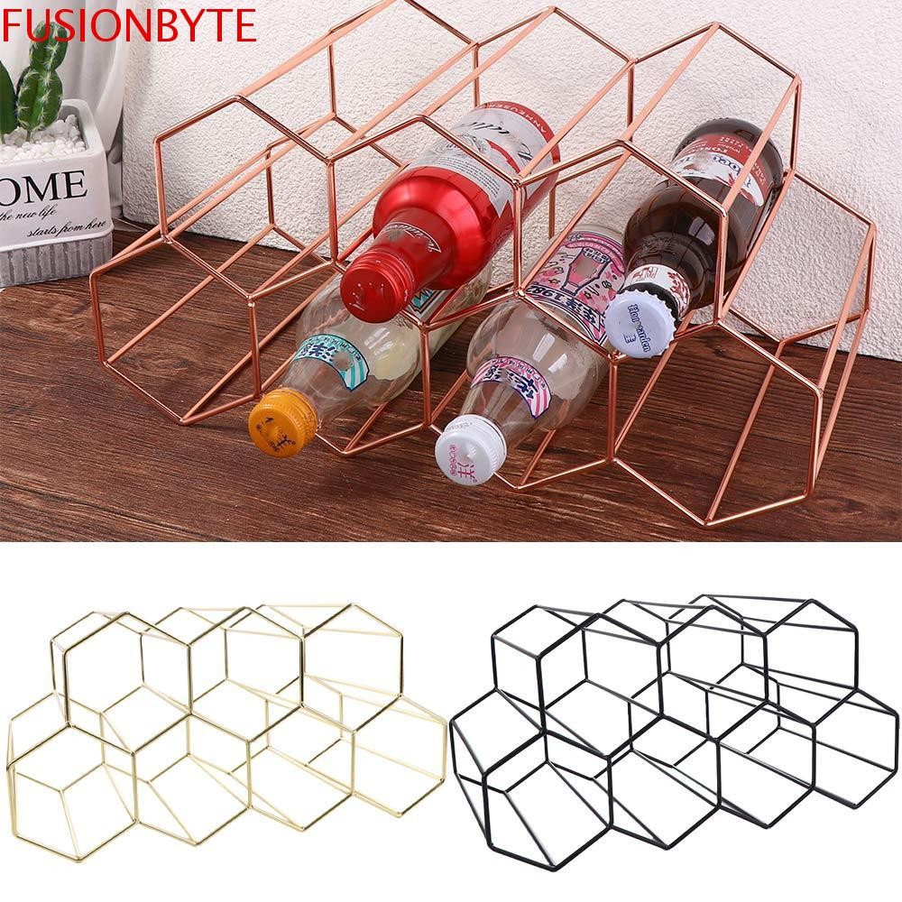 Fusionbyte ชั้นวางไวน์โมเดิร์น 1 ชิ้น Space Saver รังผึ้งหกเหลี่ยมตกแต่งขวดไวน์เก็บ | Shopee ...