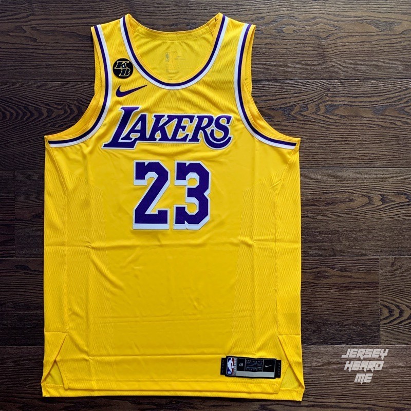 เสื้อกีฬาแขนสั้น ลายทีม Lebron James LBJ Lakers Yellow Lakers Icon ...