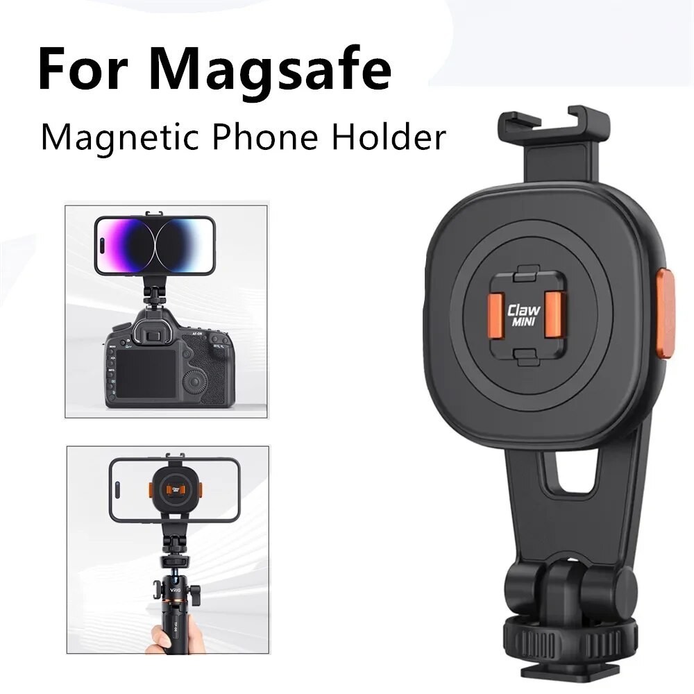 For Magsafe Magnetic Phone Holder Quick-Release Cold Shoe Phone Tripod ...