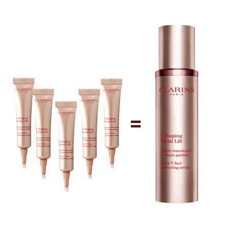 Clarins แพ็ค 5 = 50 ml Clarins V Shaping Facial Lift 10ml (No Box) เซ ...
