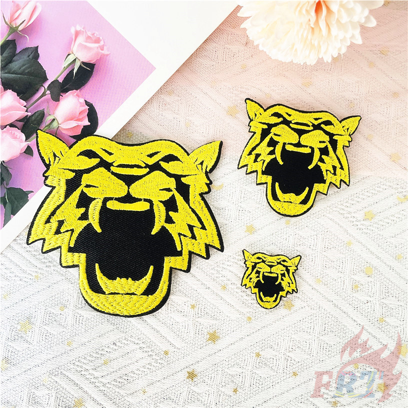 ☸ Golden Tiger Head Iron-on Patch ☸ 1Pc Diy Sew on Iron on Badges Patches（S/M/L） | Shopee Thailand