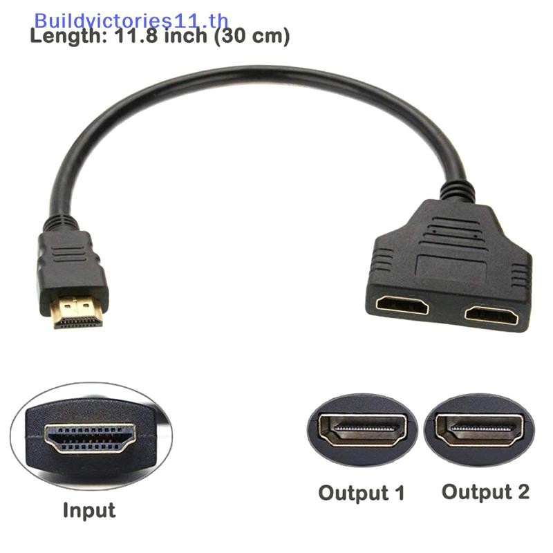 Buildvictories11 HDMI Splitter Cable Male 1080P To Dual HDMI Female 1 ...
