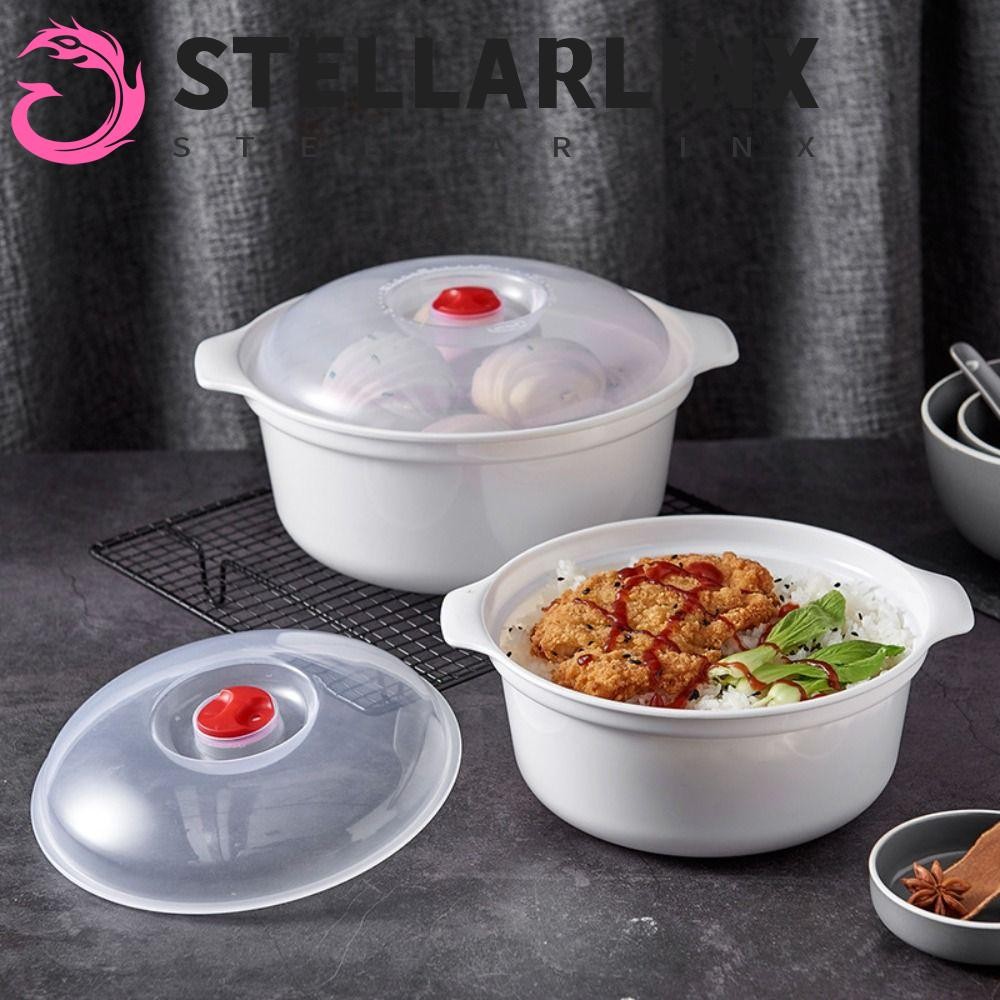 สเตลล่าrlixกล่องทําความร้อนไมโครเวฟสองหูเครื่องมือครัวเกรดอาหารบะหมี่กึ่งสําเร็จรูปซุปกล่องนึ่ง ...