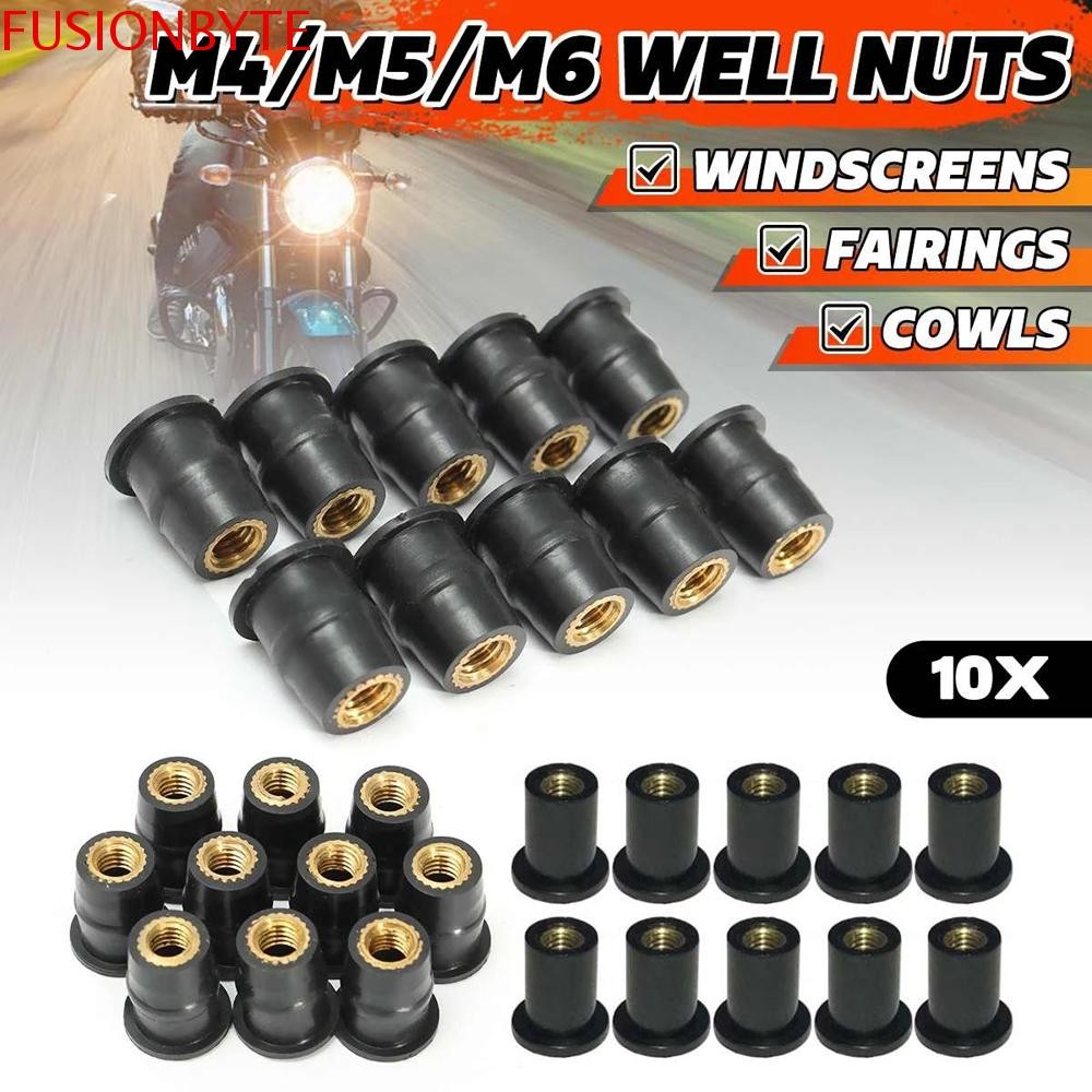 Fusionbyte ยาง Well Nuts รถจักรยานยนต์ Off-road อุปกรณ์เสริมรถจักรยานยนต์ Fairing Cowl Fastener ...