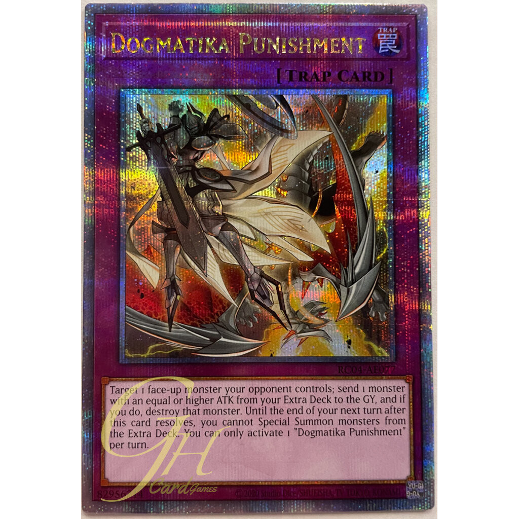 Yugioh [RC04-AE077] Dogmatika Punishment (Quarter Secret Rare) | Shopee Thailand