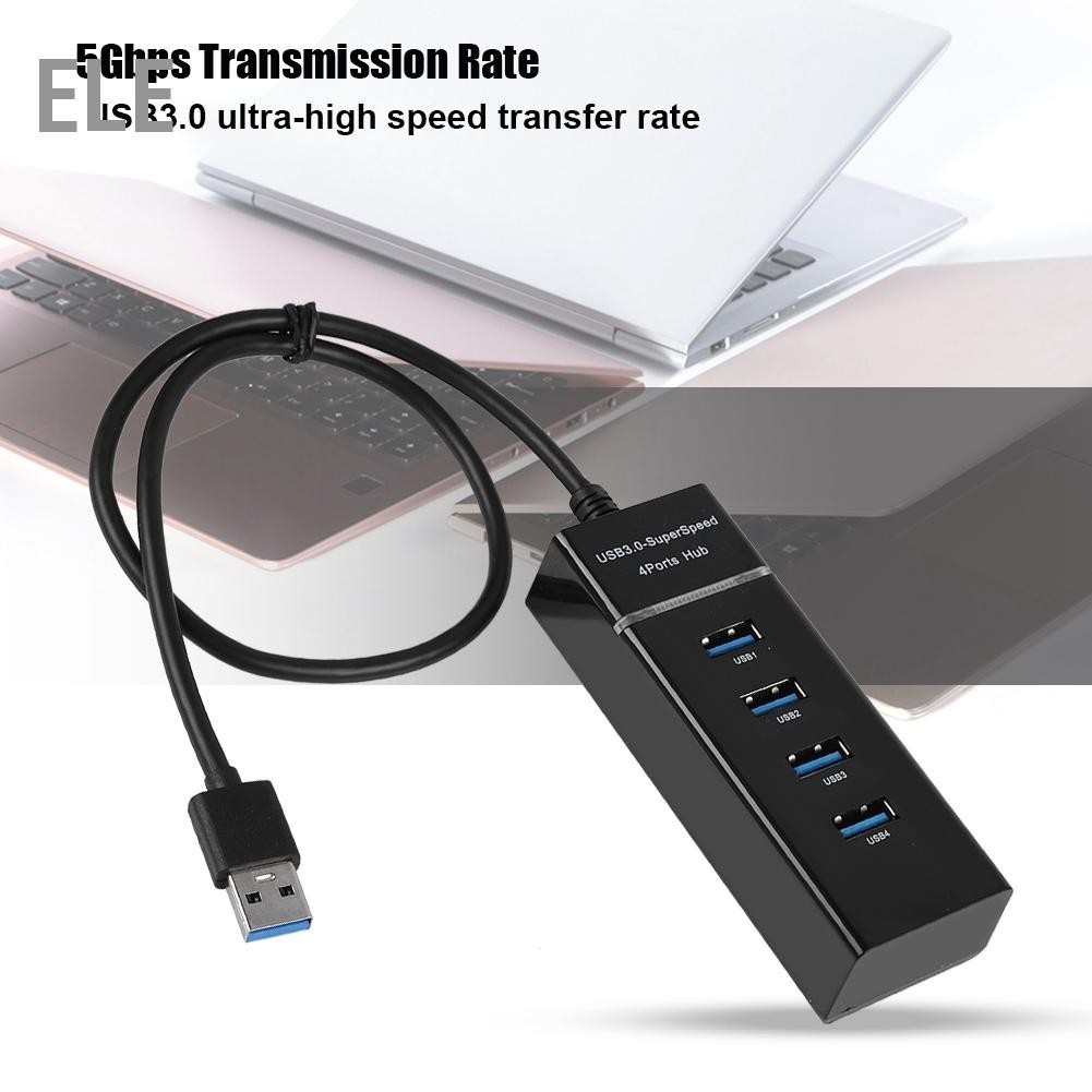 ELE 4 พอร์ต USB3.0 HUB แท่นชาร์จ 5Gbps อะแดปเตอร์ฮับชาร์จสำหรับโทรศัพท์ ...