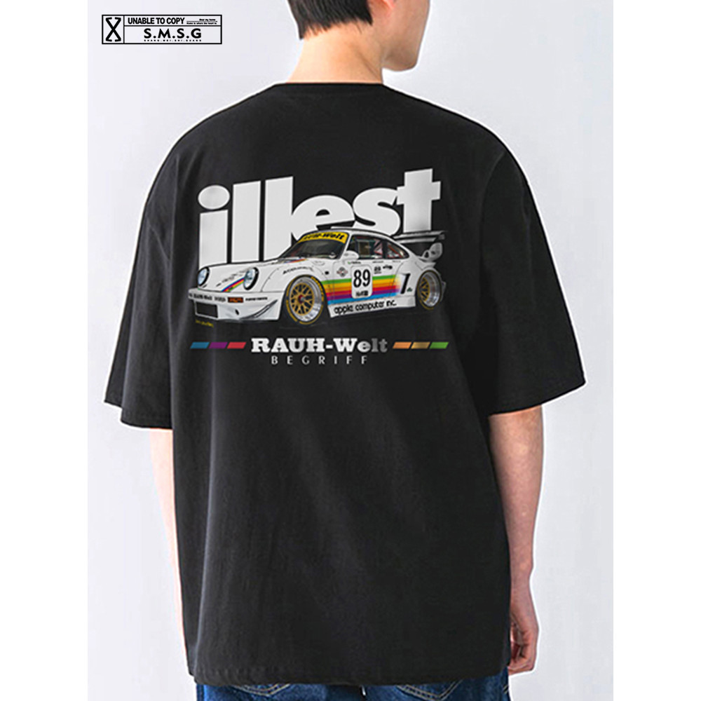 เสื้อยืดแขนสั้น ผ้าฝ้าย พิมพ์ลายรถยนต์ Attitude SMSG Porsche RWB ...