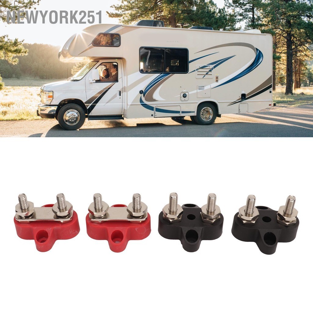 Newyork251 4 ชิ้นแบตเตอรี่ Power Stud M6 Dual Distribution Terminal ...