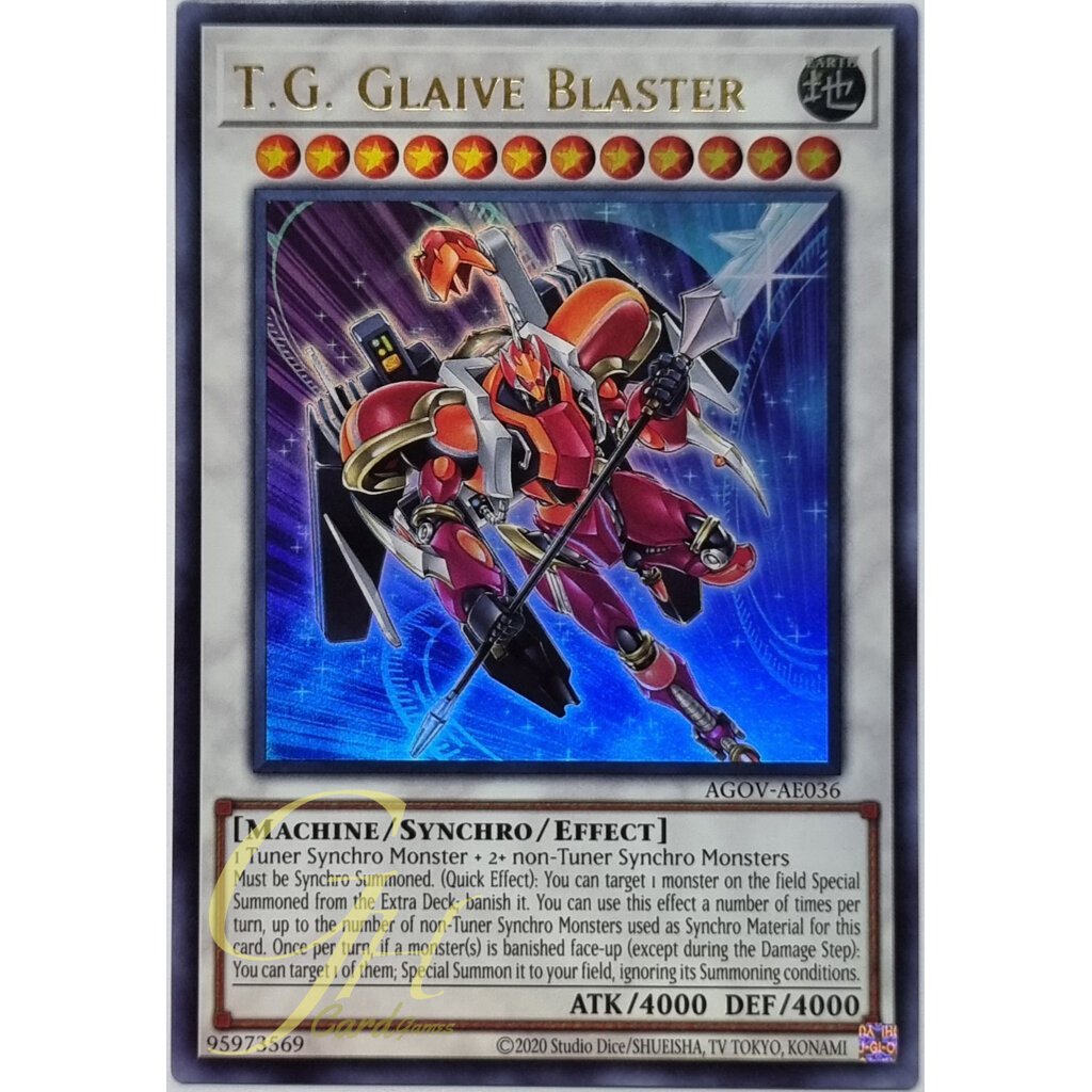 Yugioh [AGOV-AE036] T.G. Glaive Blaster (Ultra Rare) | Shopee Thailand