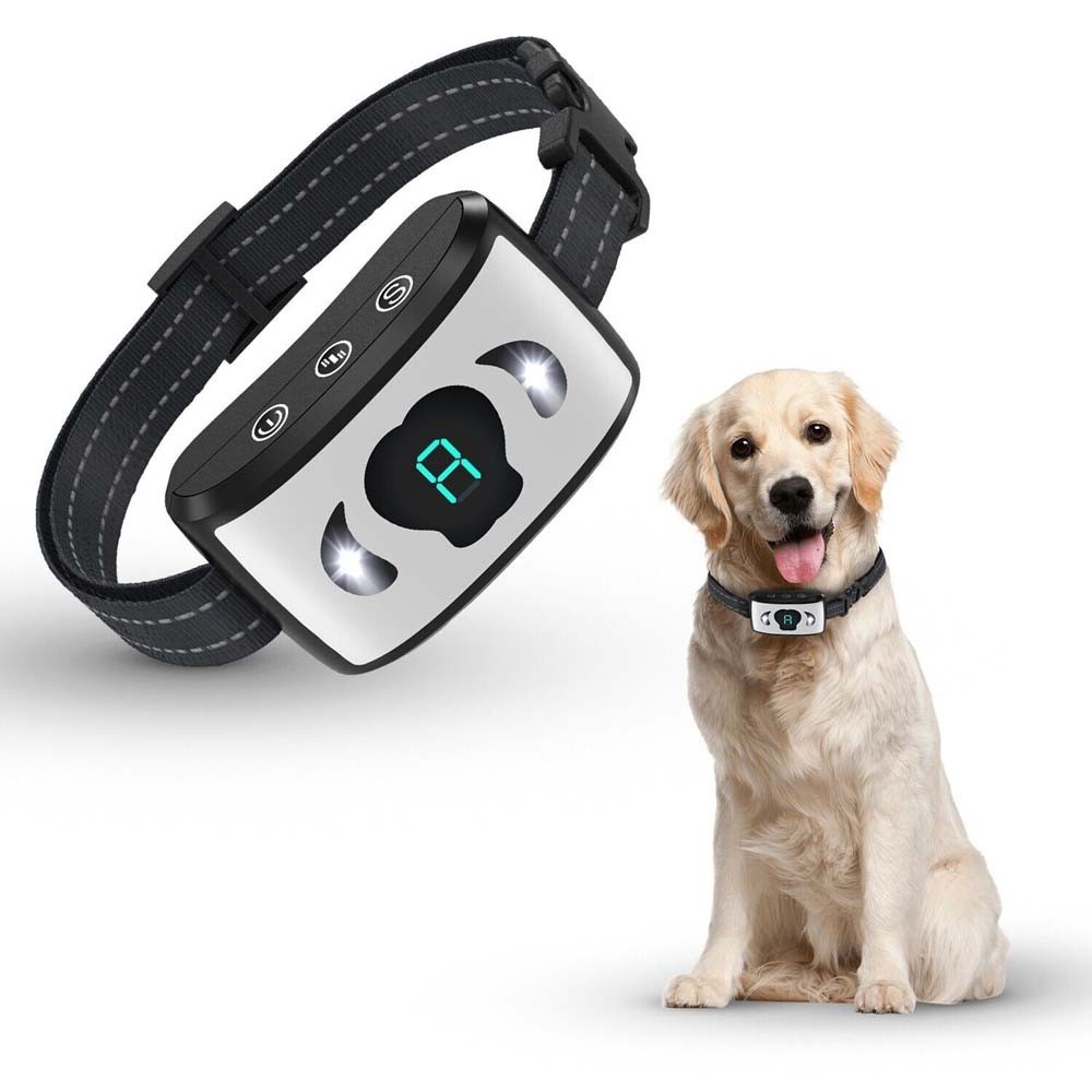 Dog trainer charging automatic barking stop pet voice control white ...